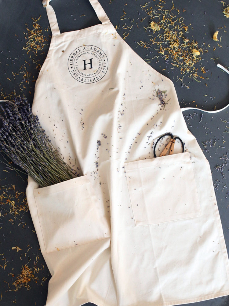 Herbal Academy Crest Apron – 100% Organic Cotton Apron